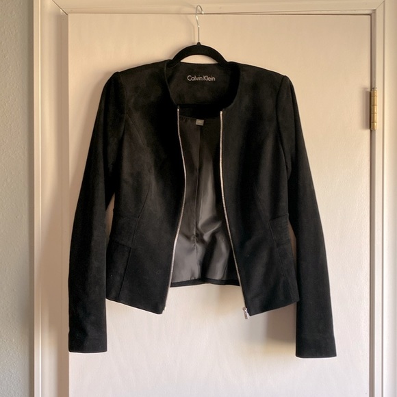 Calvin Klein | Jackets & Coats | Calvin Klein Suede Blazer | Poshmark